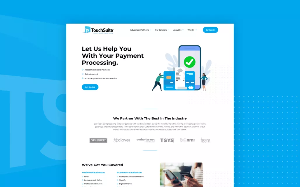 Custom Website for TouchSuite Payment Solutions | WDC