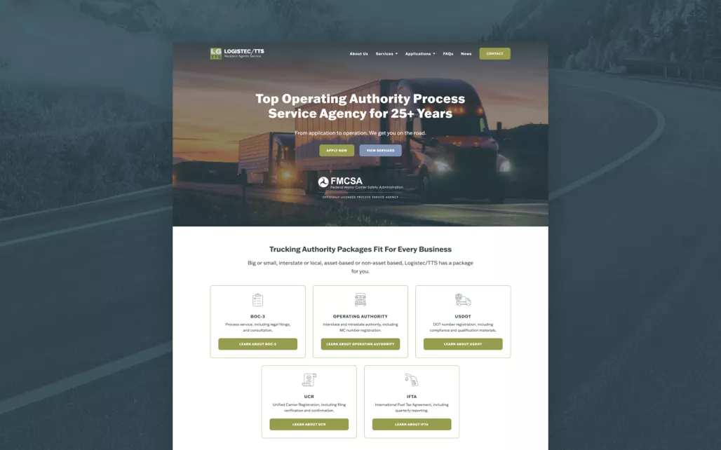 Logistec TTS Website Design & Development | WDC