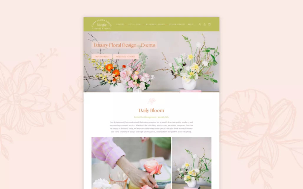 Shopify E Commerce Website for Fiore Design House