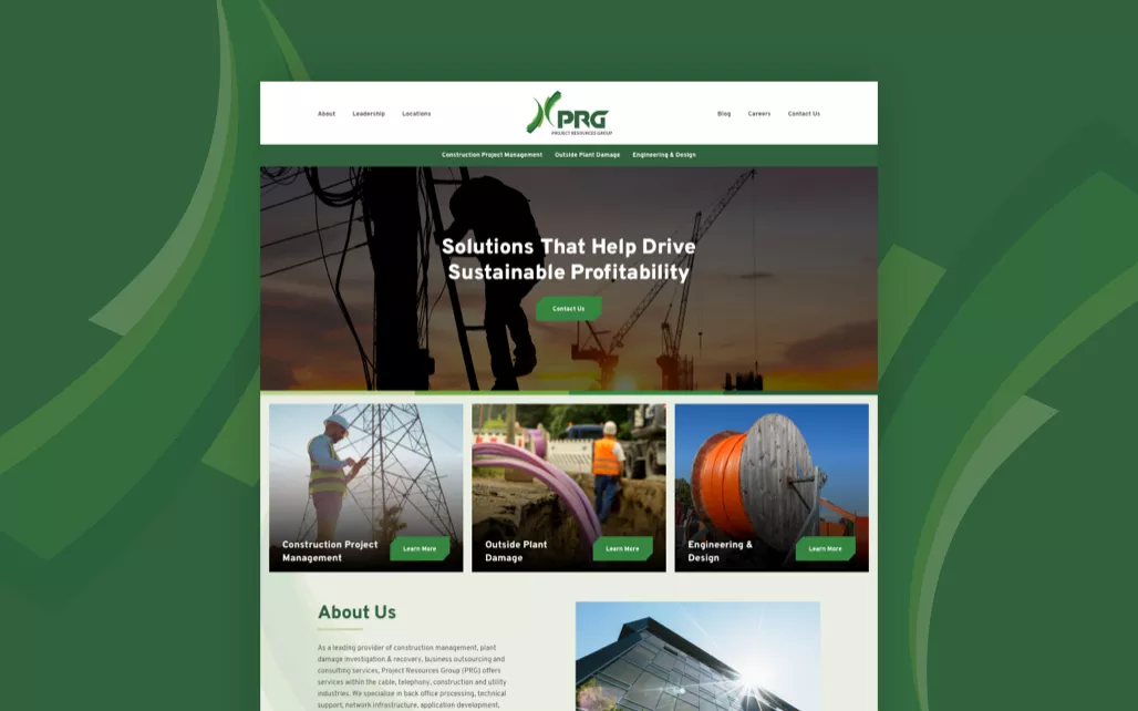 Website & Print Design for PRG Consulting | WDC Portfolio